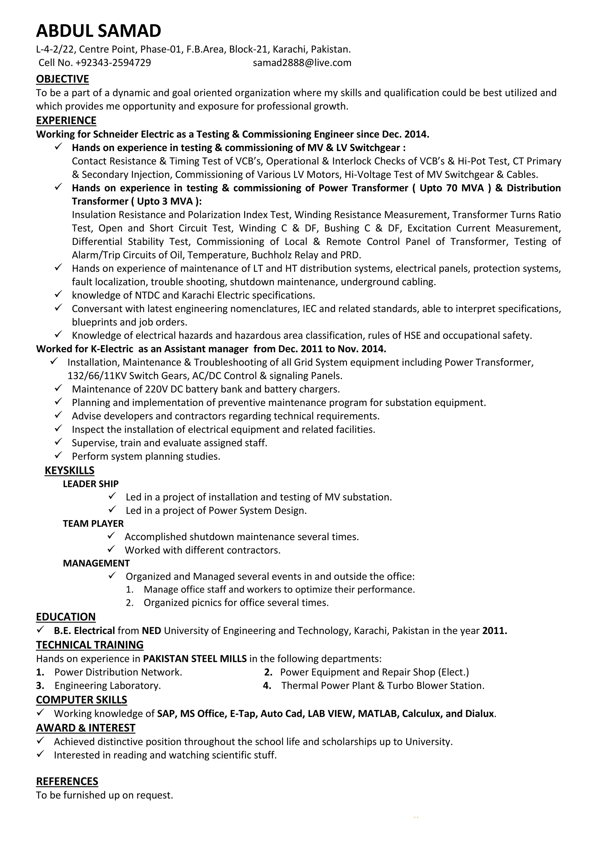 Abdul samad cv_ | PDF