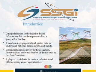 Geospatial science and technology applications | PPTX