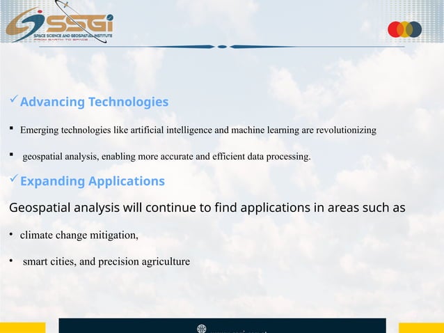 Geospatial science and technology applications | PPTX