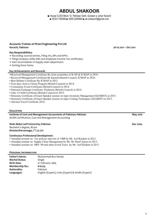 ABDUL SHAKOOR ACMA | PDF