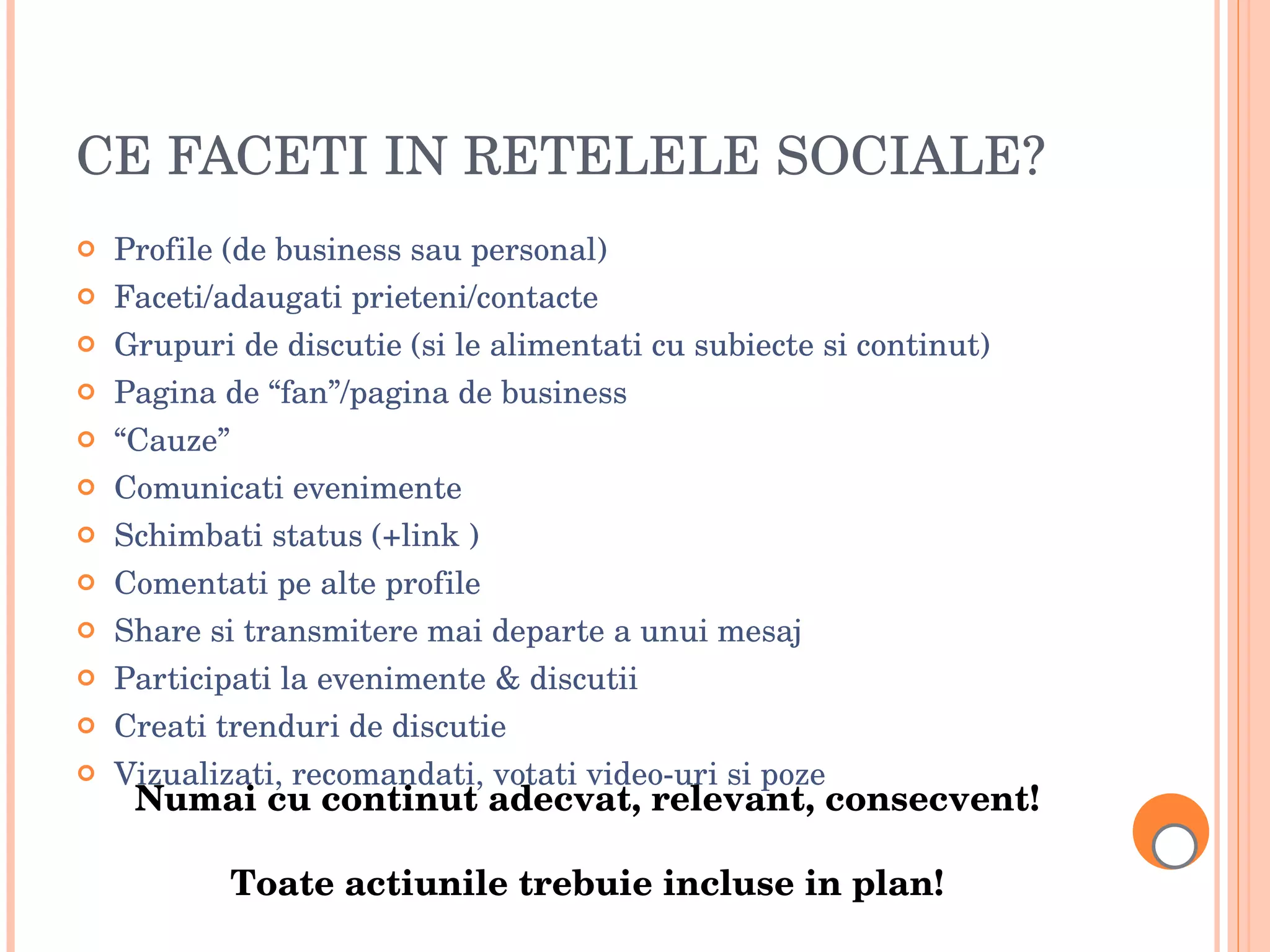Planul De Comunicare Online | PPT