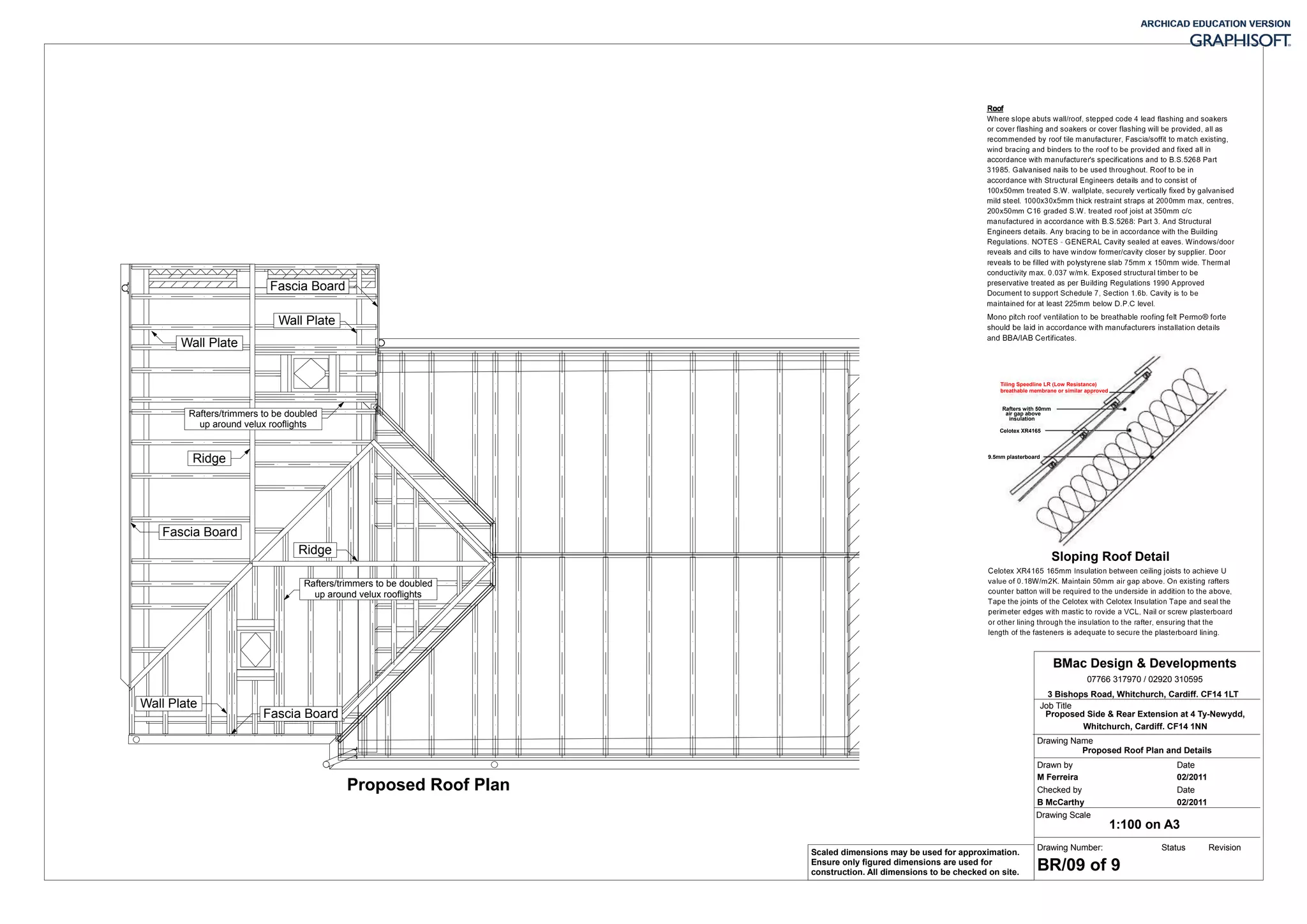 BR09 Proposed Roof Plan and Details | PDF
