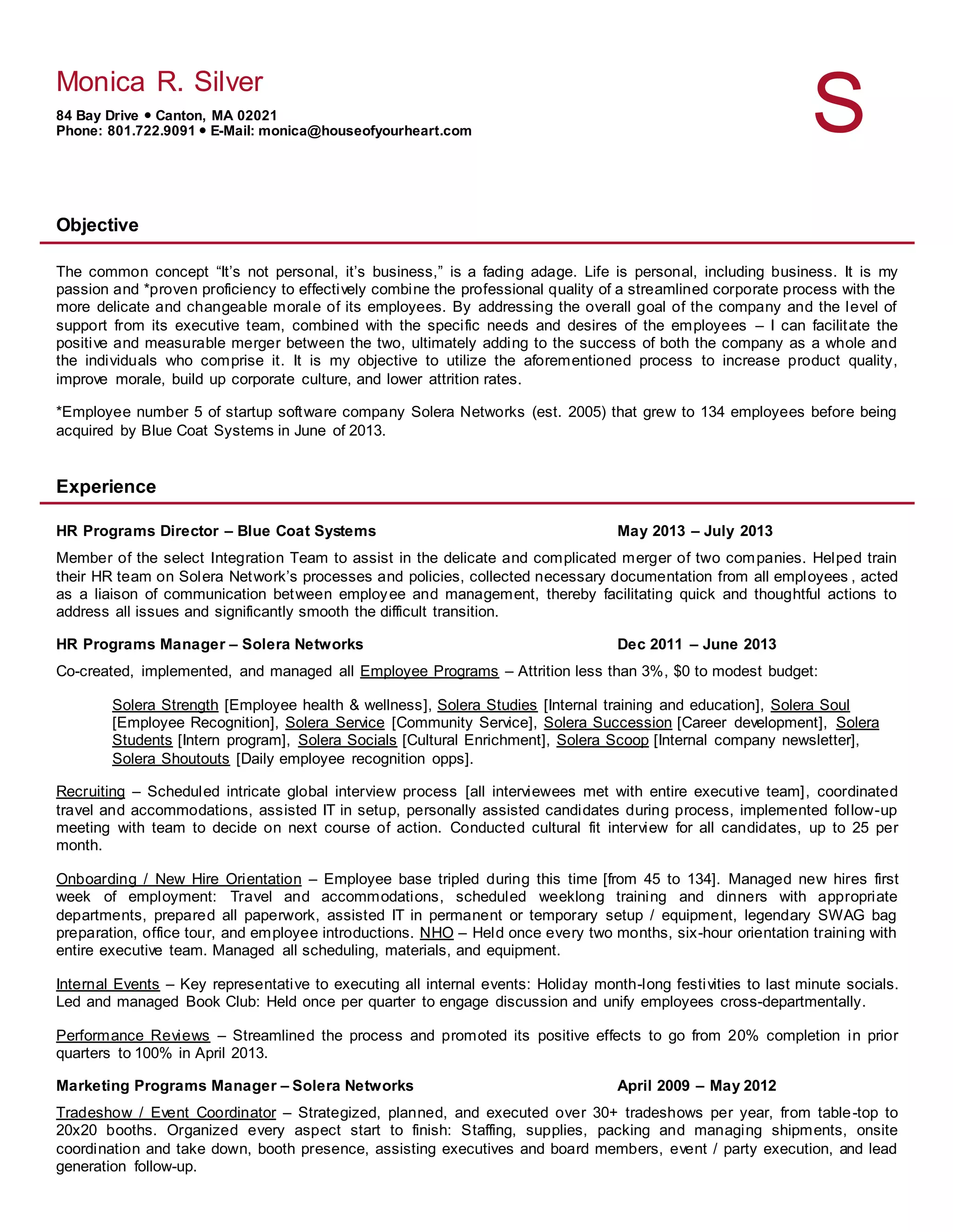 Monica Rai Silver - Resume | DOCX