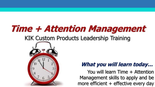LinkedIn Time + Attention Management | PPT