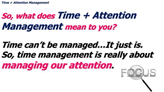 LinkedIn Time + Attention Management | PPTX