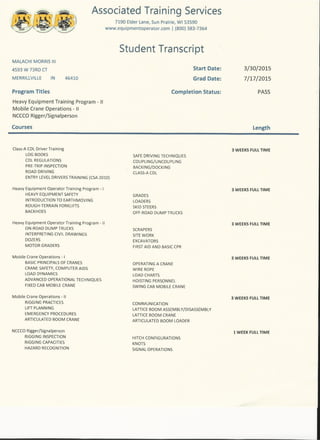ATS Student Transcript | PDF
