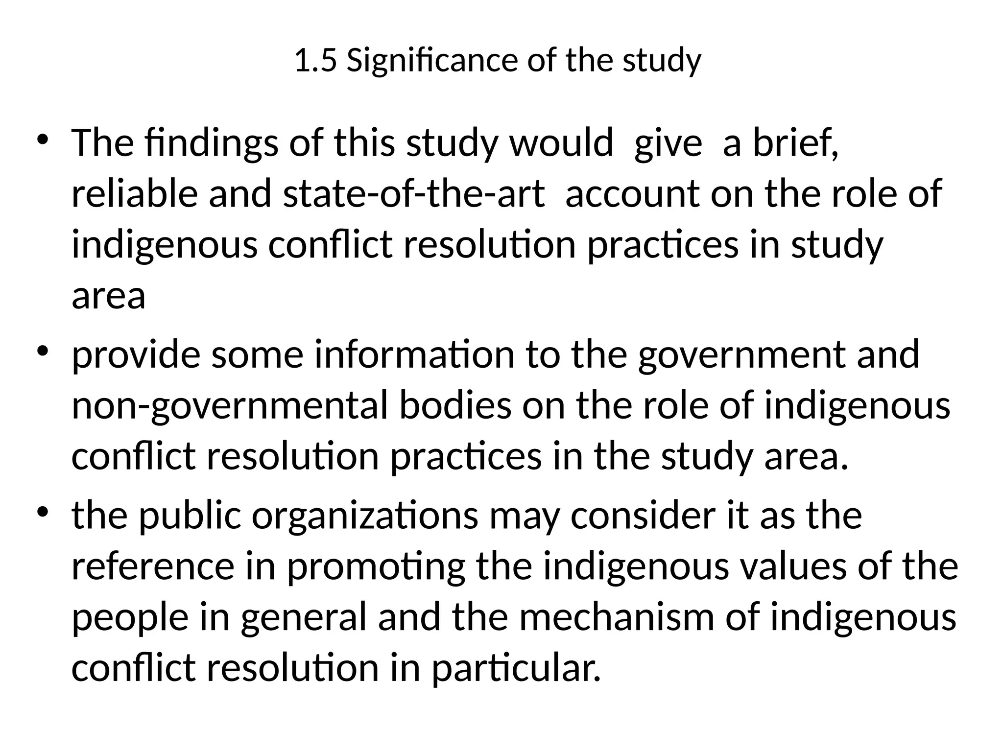 Thesis on traditional conflict resolution | PPTX