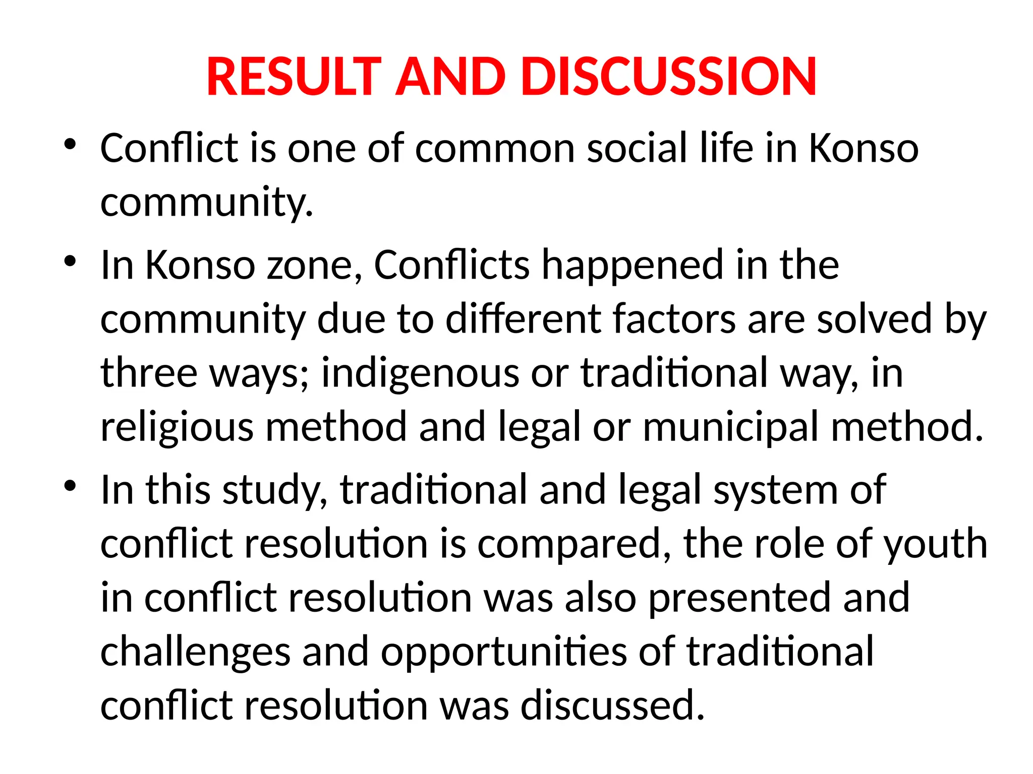 Thesis on traditional conflict resolution | PPTX