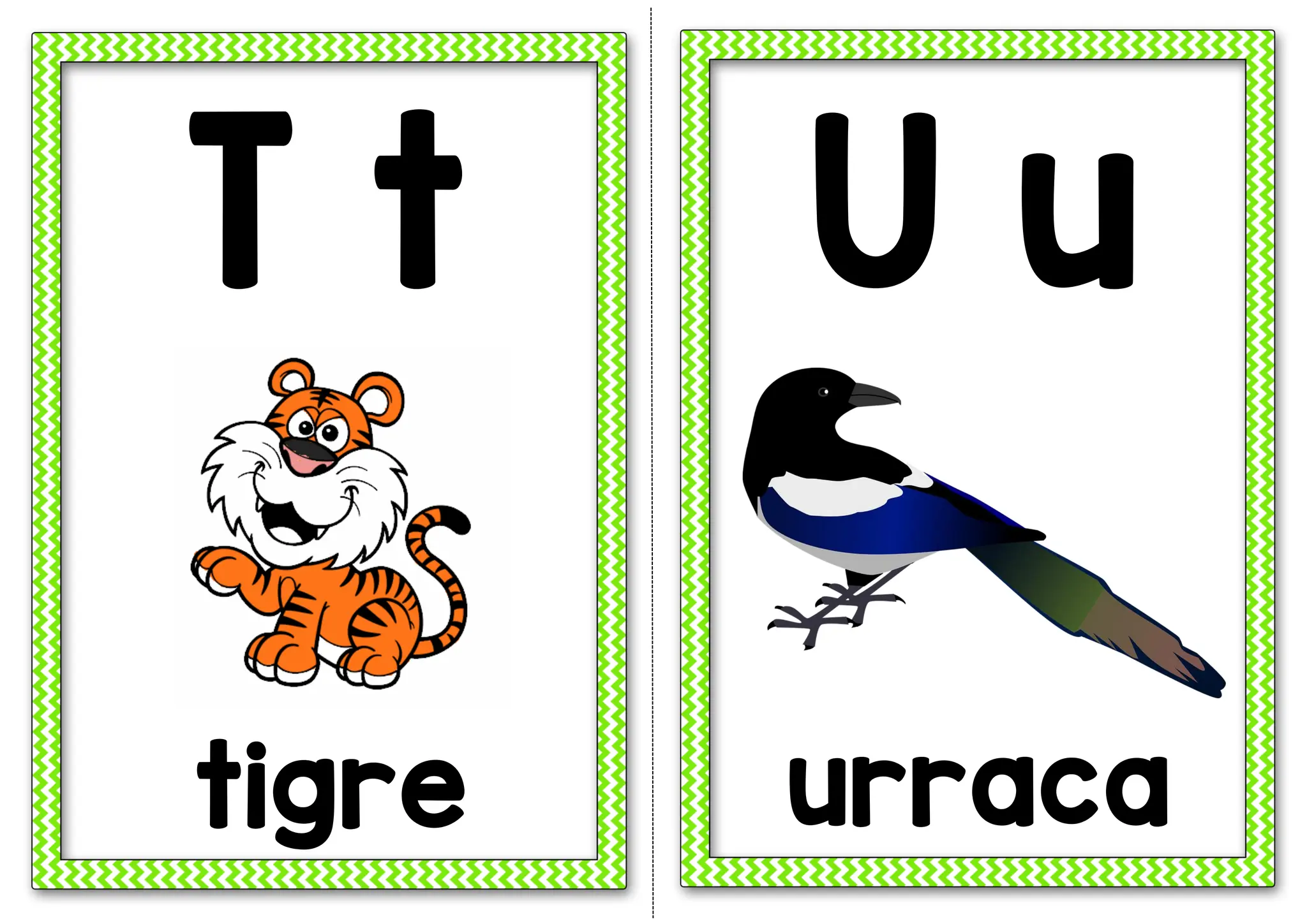 Abecedario de animales en imprenta y con dibujos | PDF | Zoos ...