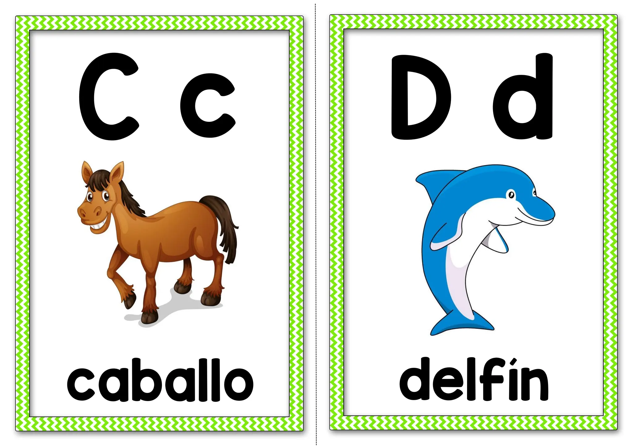 Abecedario de animales en imprenta y con dibujos | PDF | Zoos ...