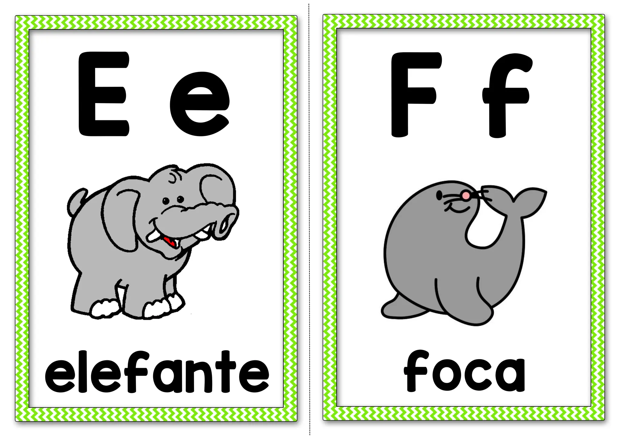 Abecedario de animales en imprenta y con dibujos | PDF | Zoos ...