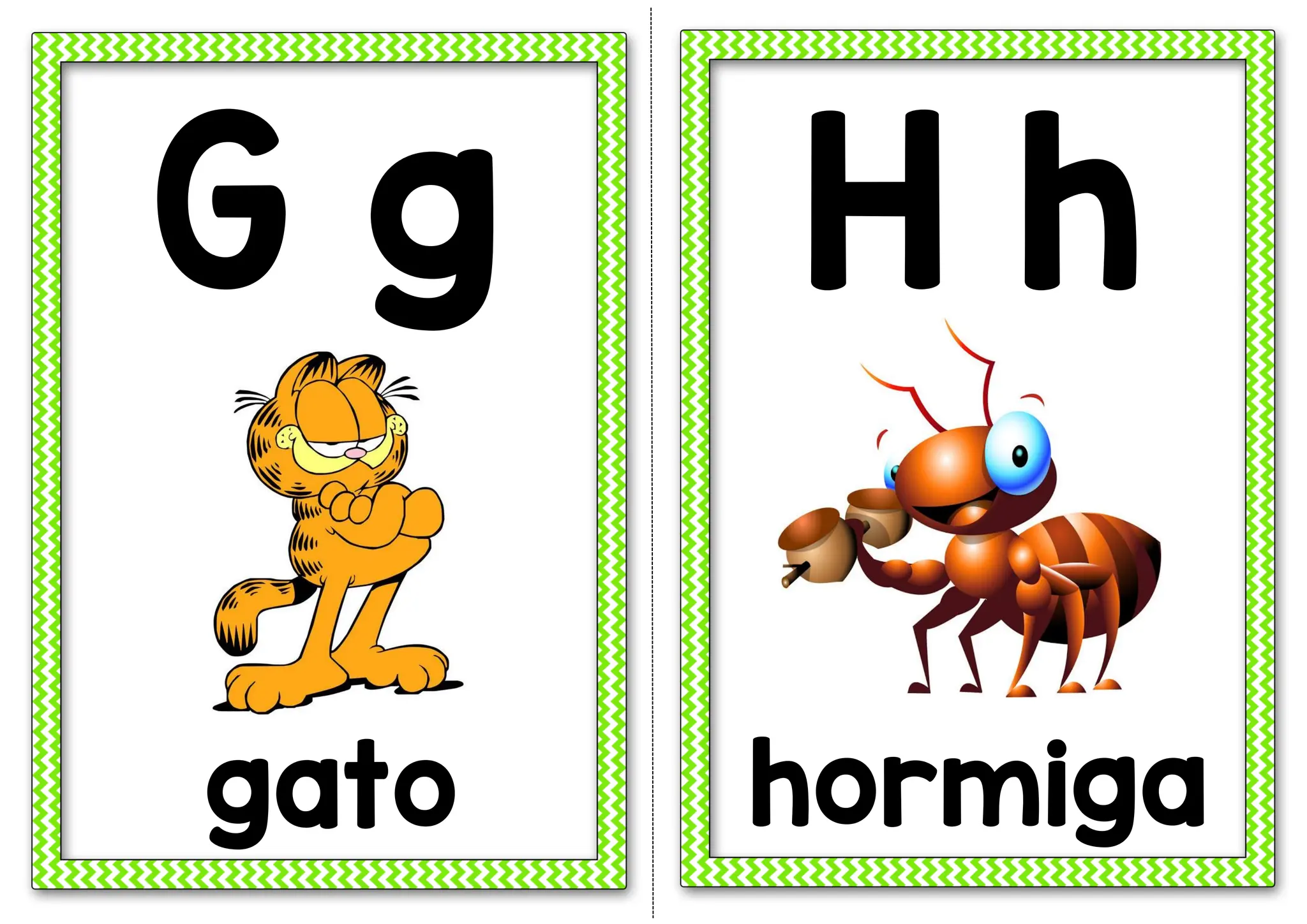 Abecedario de animales en imprenta y con dibujos | PDF | Zoos ...