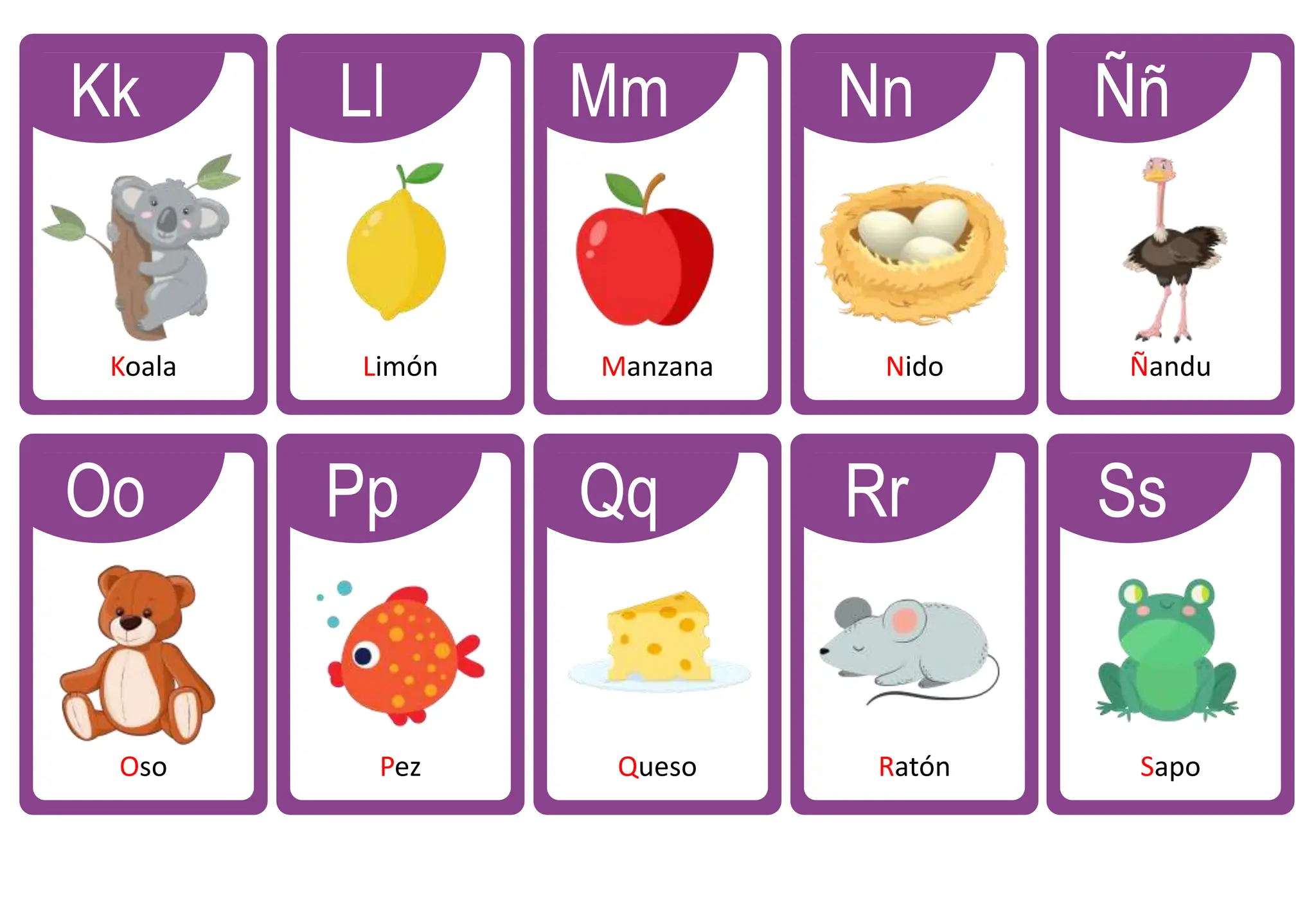 Cartas del Abecedario en español para imprimir.pptx