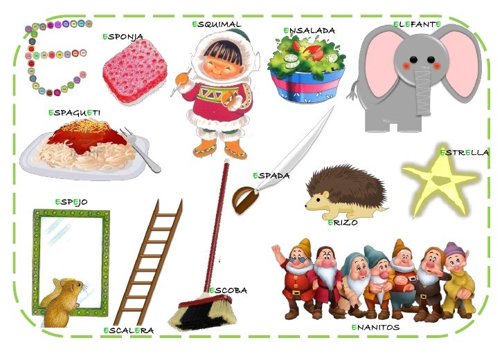 Dibujos de objetos con letra e - Imagui