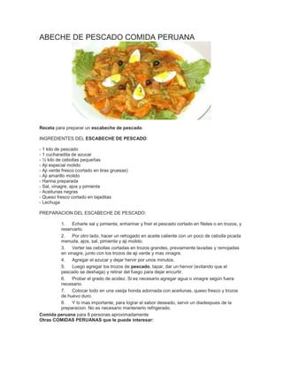 Comida Peruana Recetas