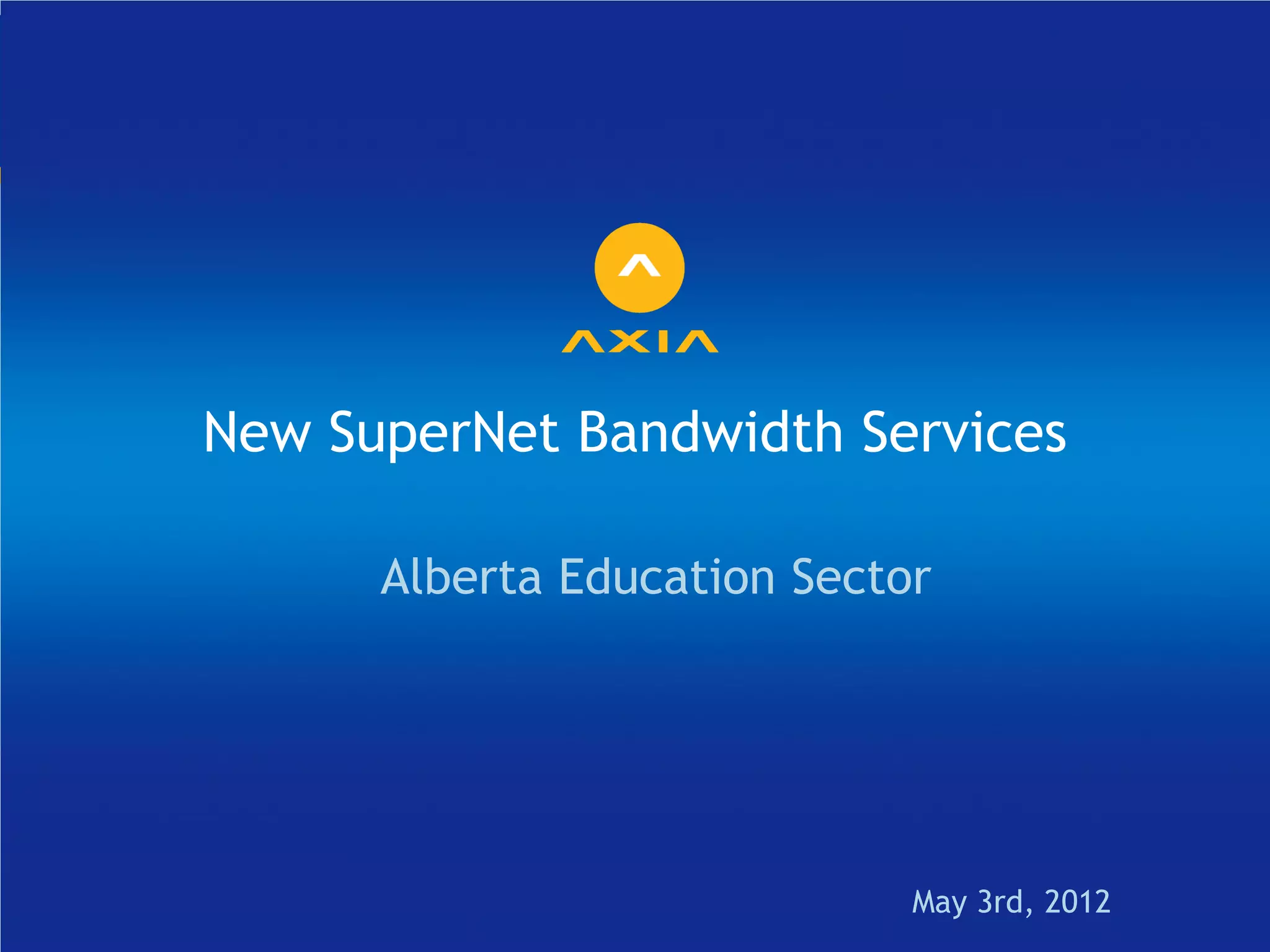 New SuperNet Services JTC Presentation | PDF