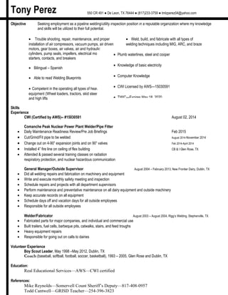 TonyPerez CWI Resume | PDF