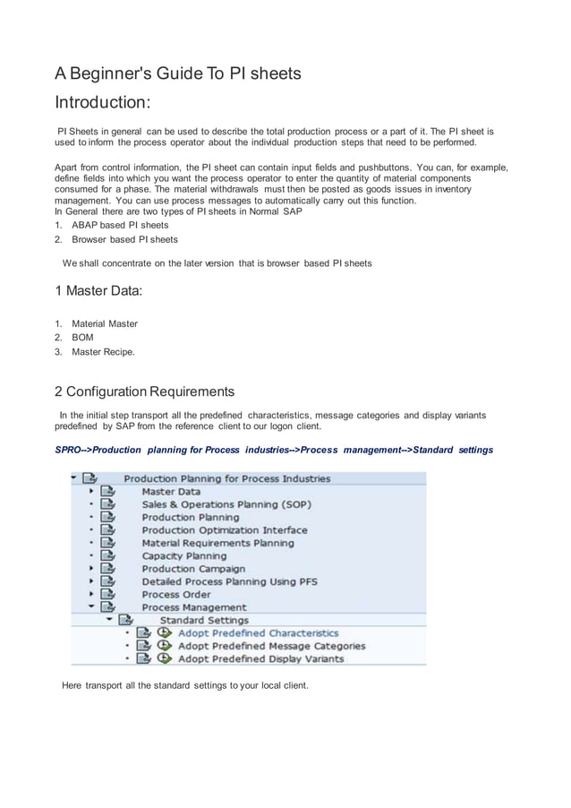 A Guide for pi sheet | DOCX