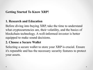 A Beginner's Guide on how to buy XRP in Ontario.pptx | Stocks and Bonds | Personal Investing