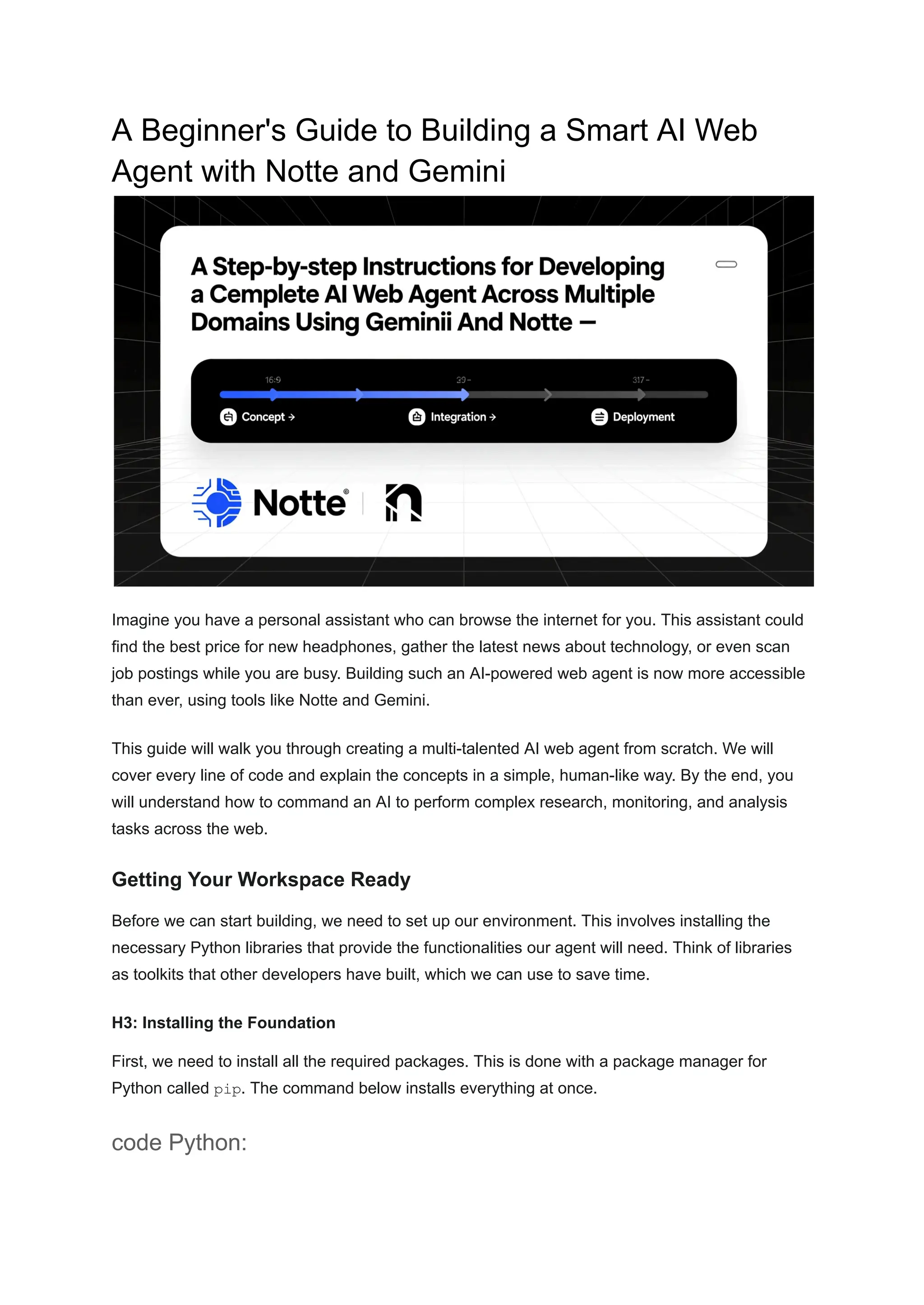 A Beginner's Guide to Building a Smart AI Web Agent with Notte and ...