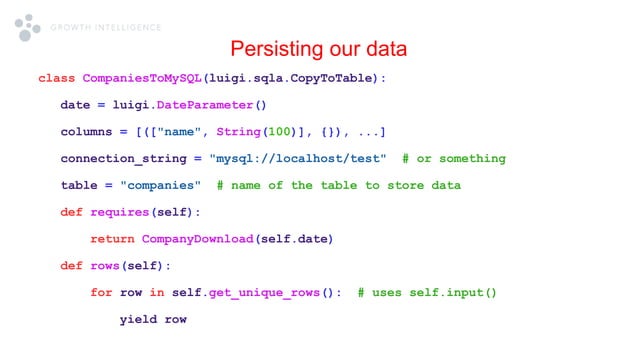 A Beginner's Guide to Building Data Pipelines with Luigi | PPT