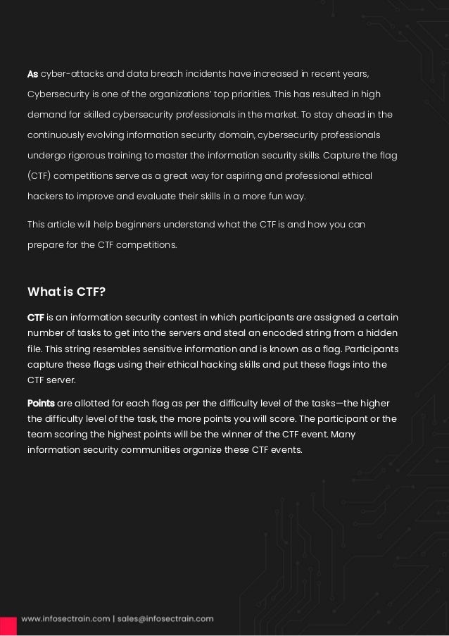 A Beginner’s Guide to Capture the flag (CTF) Hacking | PDF