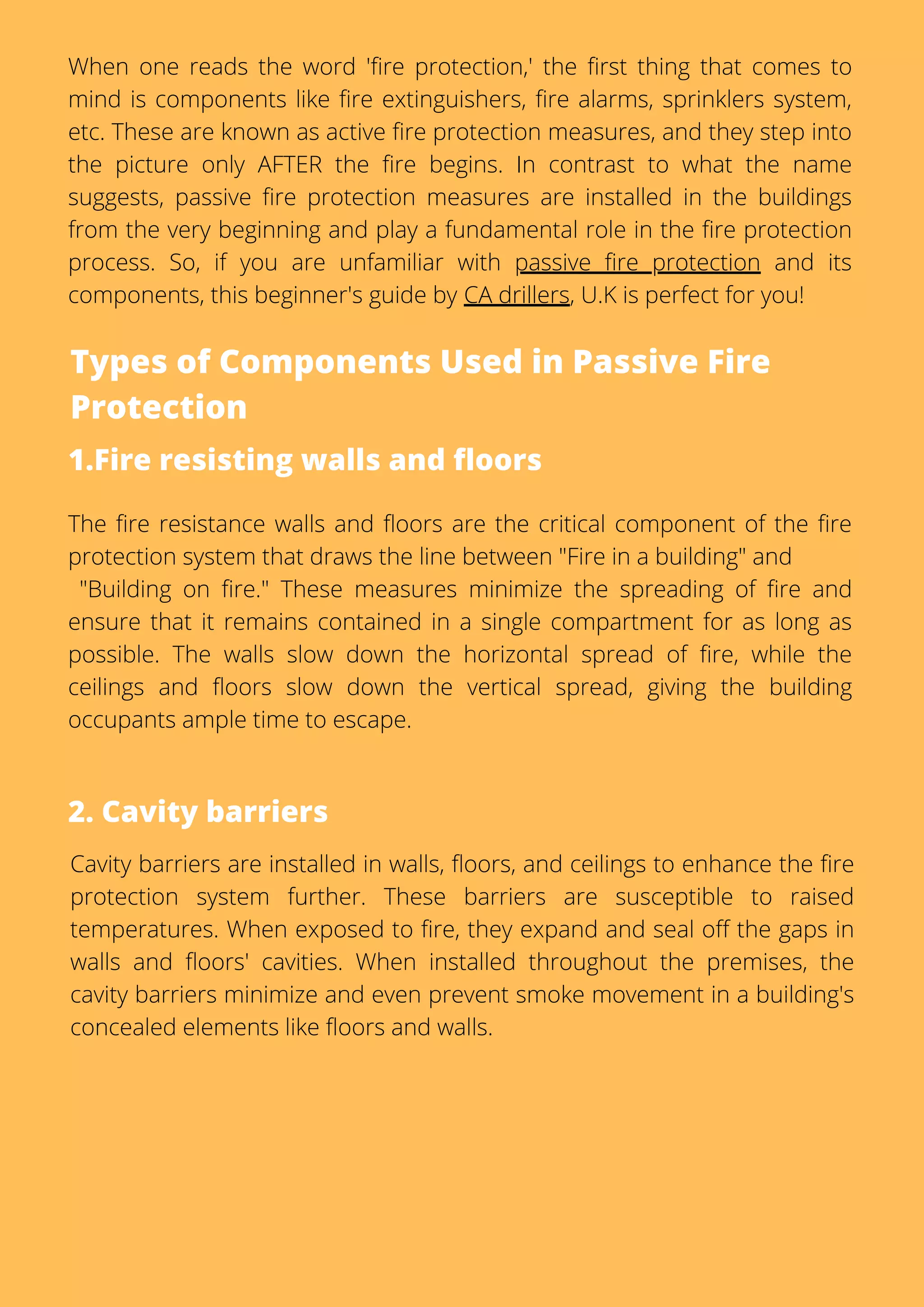 A Beginner's Guide to Components of Passive Fire Protection | PDF