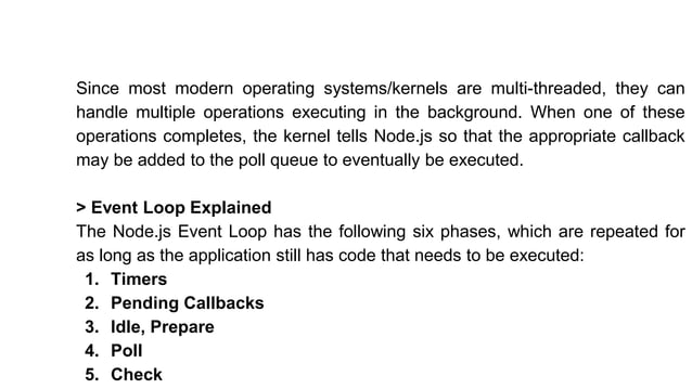 A beginner's guide to eventloops in node | PPT