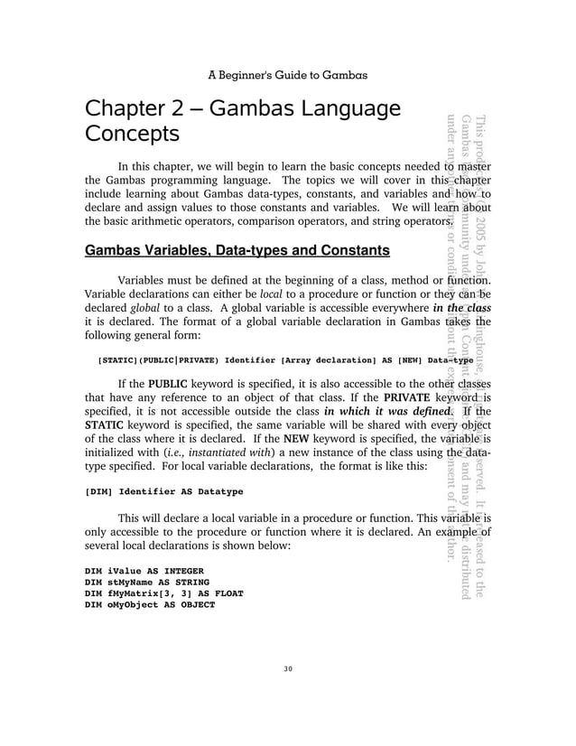 A beginner's guide to gambas | PDF | Programming Languages | Computing