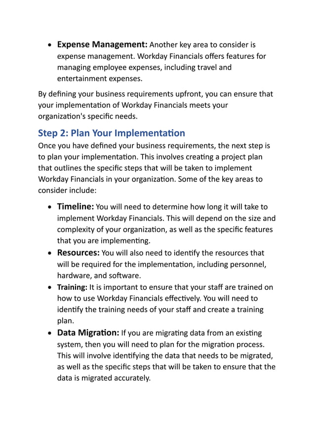 A Beginner's Guide to Implementing Workday Financials in Your ...