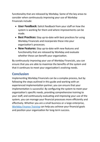 A Beginner's Guide to Implementing Workday Financials in Your ...