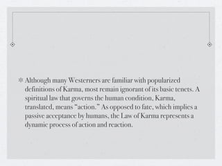 A beginner’s guide to karma | PPT