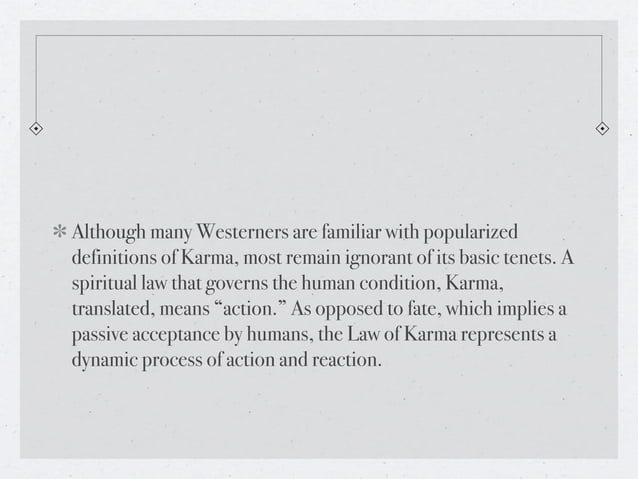 A beginner’s guide to karma | PPT