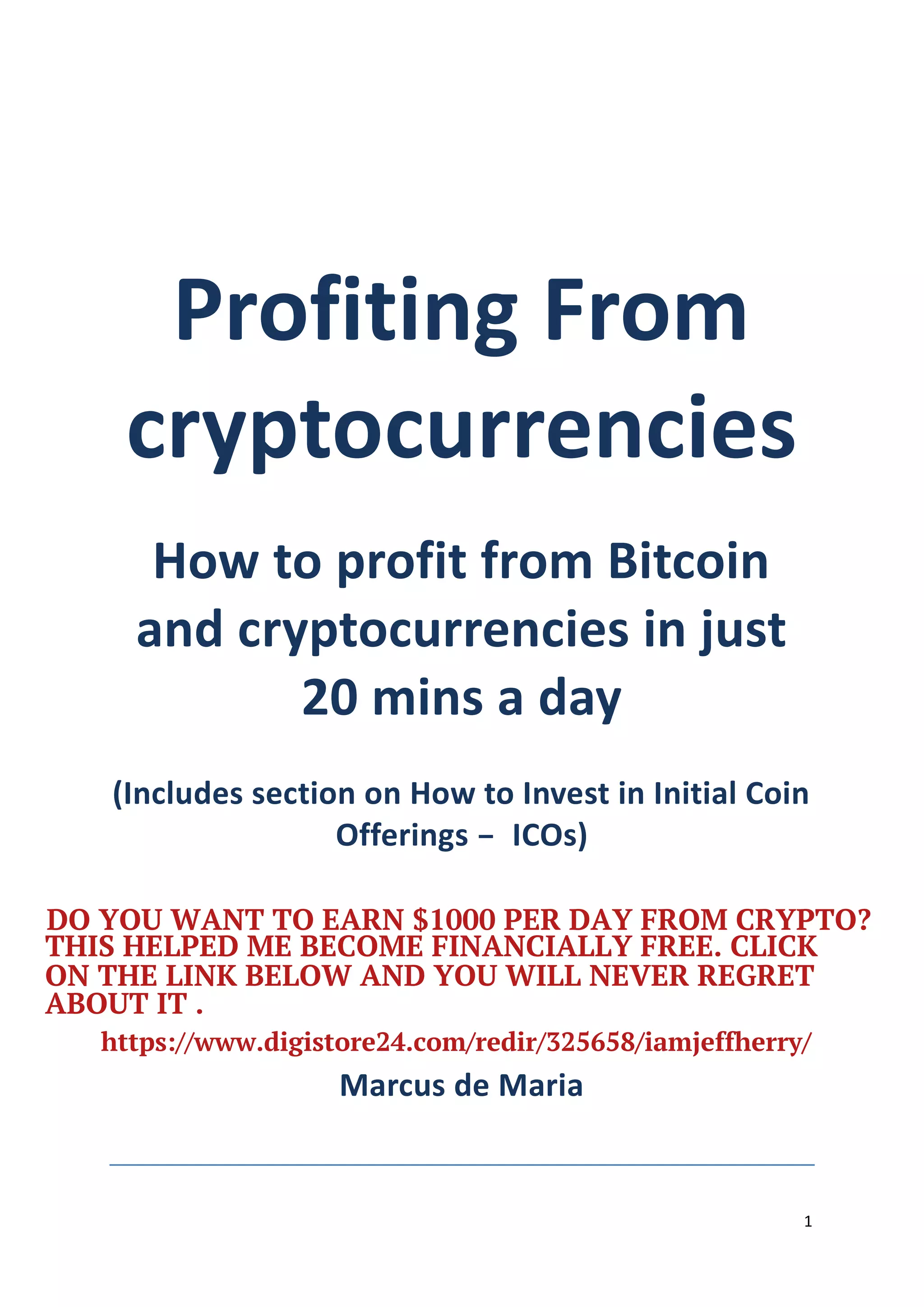 A Beginner's Guide to Profiting from Cryptocurrencies | PDF