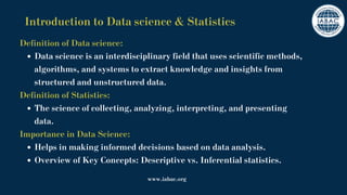 A Beginner's Guide to Statistics Basics for Data Science | IABAC | PDF