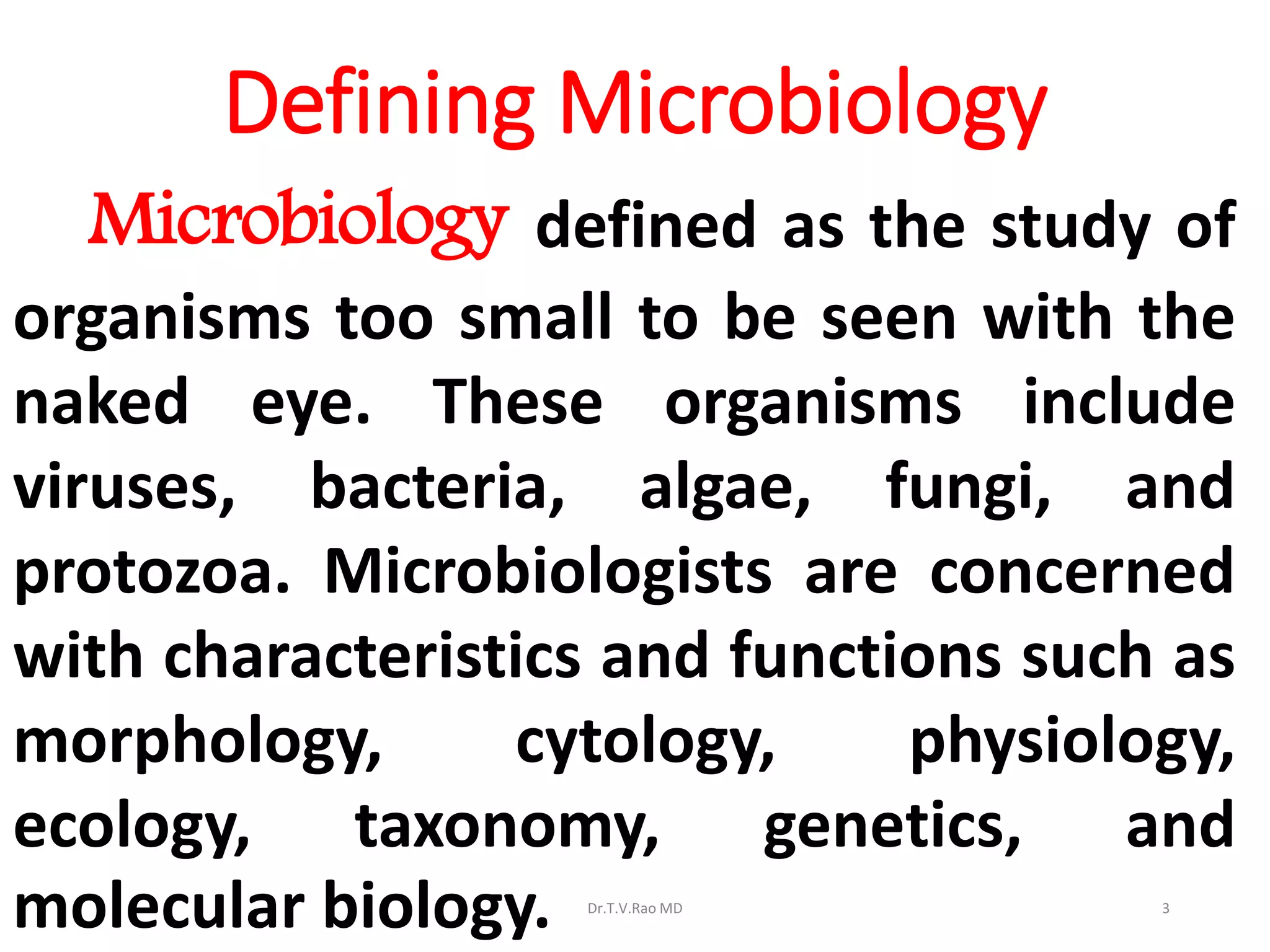 MEDICAL MICROBIOLOGY revisiting the history by Dr.TV.Rao MD medical ...