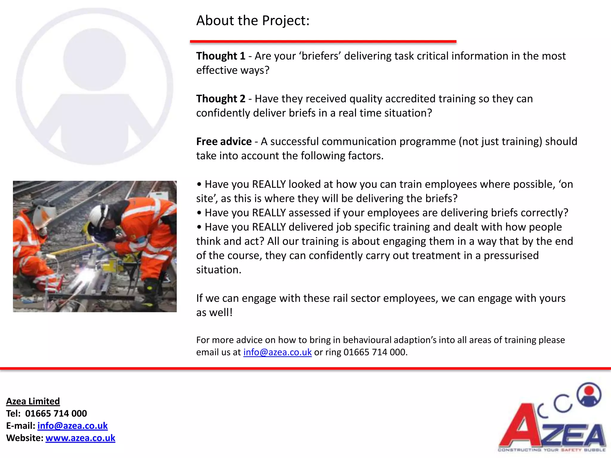 A Behavioural Approach - Enhancing Communications and Briefings | PPT