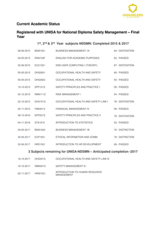 Abe jacobs occupational health and safety cv sept2017 | PDF | Civil ...