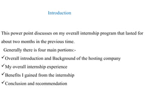 internship report of a civil engineer student | PPTX