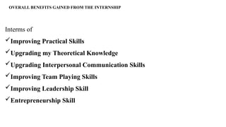 internship report of a civil engineer student | PPTX