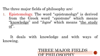 SCOPE OF PHILOSOPHICAL FOUNDATIONS | PPTX