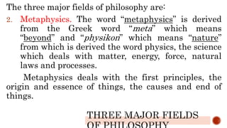 SCOPE OF PHILOSOPHICAL FOUNDATIONS | PPTX