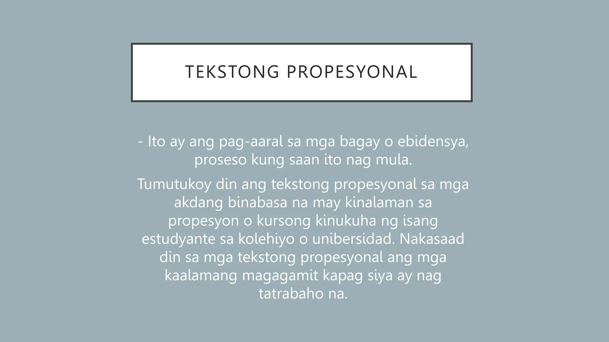 tekstong-propesyonal-fil2.ppt power point presentation | PPT