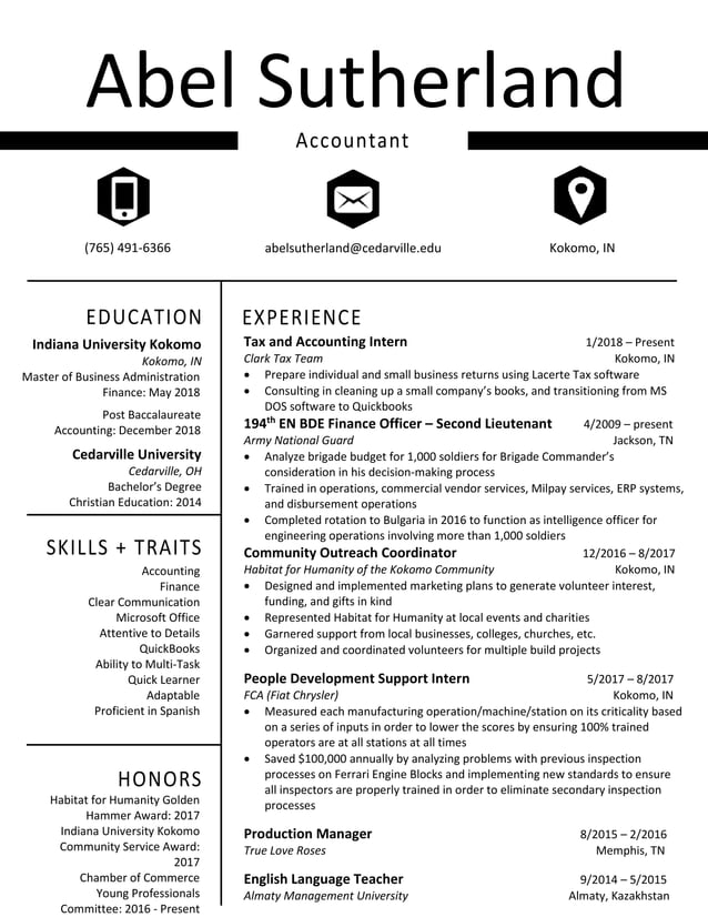 Abel sutherland resume_accountant | PDF