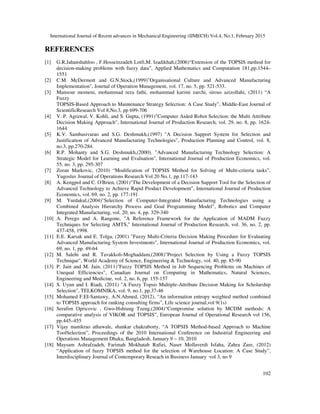 A BENCHMARK MODEL FOR INTERNAL ASSESSMENT OF INDUSTRY USING FUZZY ...