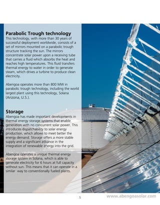 Abengoa Solar, power for a sustainable world | PDF