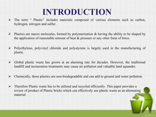 utilization of waste plastic | PPT