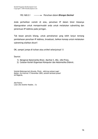 Belajar Matematika Biner (Abe Poetra) | PDF