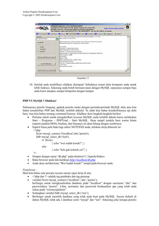 PHPTriad: Cara Gampang Belajar PHP di WINDOWS | PDF