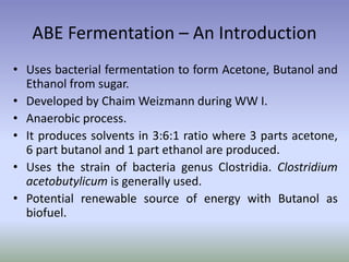 Optimization of ABE Fermentation from Rice Husk Medium using ...
